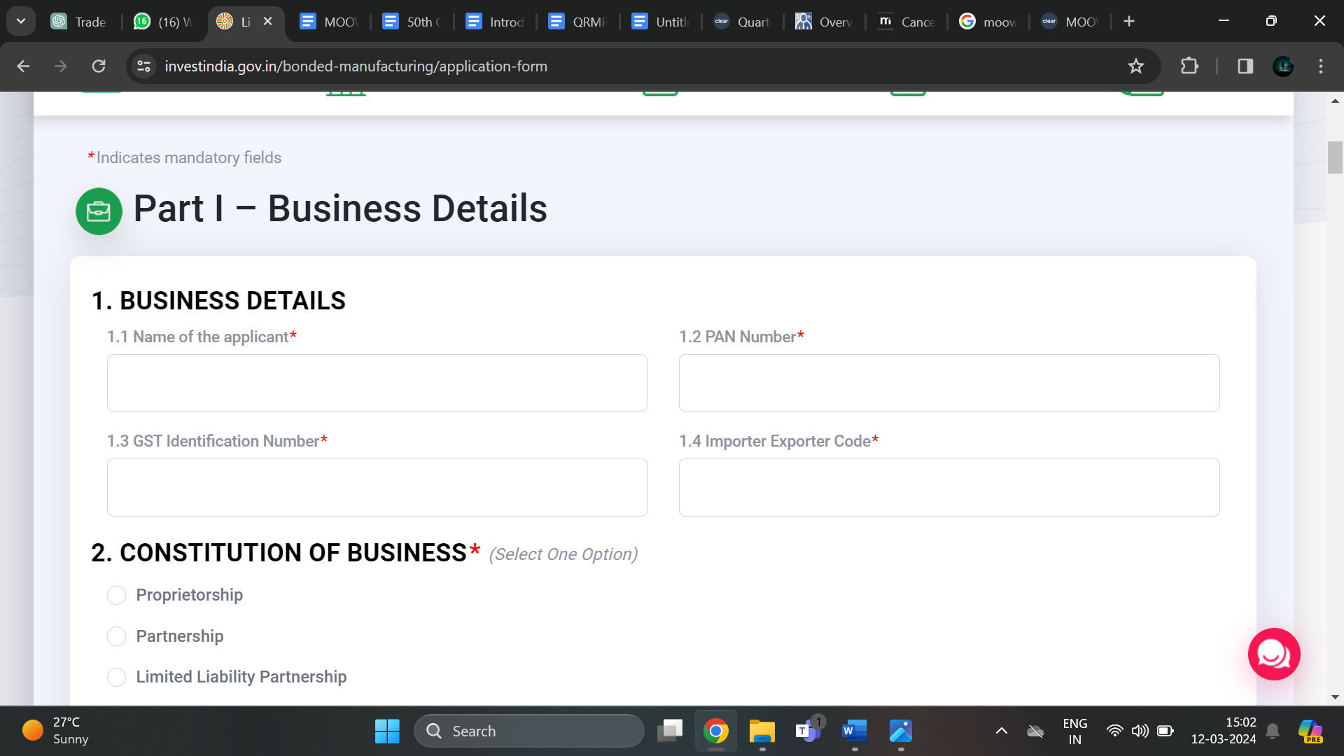 MOOWR Scheme: Manufacturing and Other Operations Warehouse Regulations